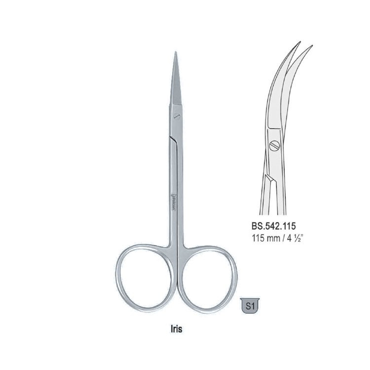 Scissors Iris side curved 115mm | Falcon Medical Ukraine